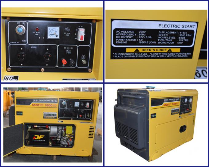 Extra Silent 186f 5kw Portable Power Generator Three Phase Or Single Phase