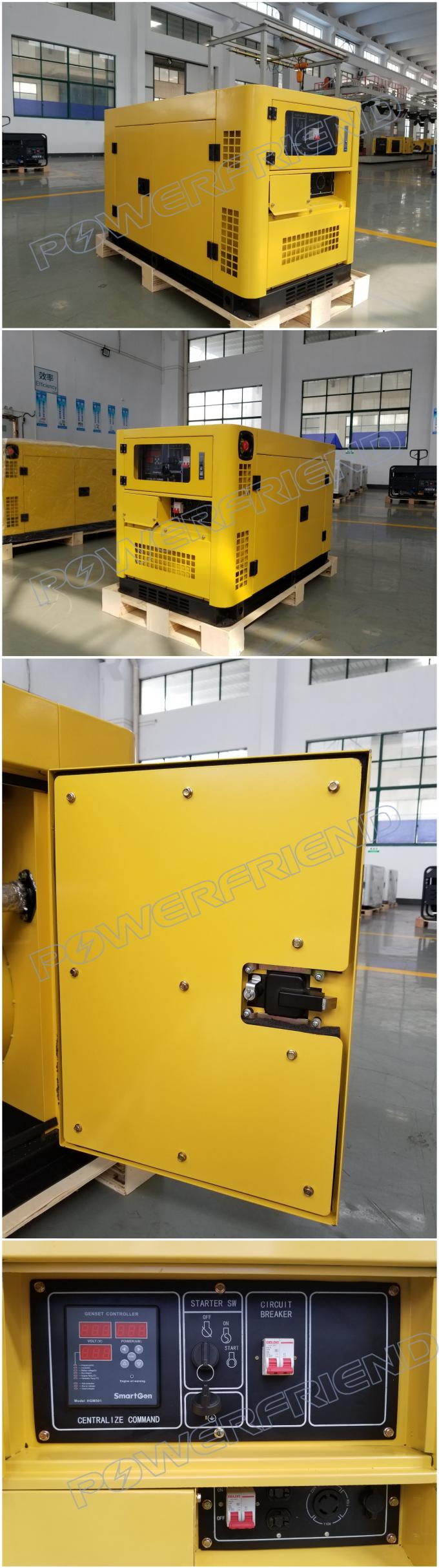 Soundproof 10kw 12.5kva Small Portable Generators , Diesel Powered ...