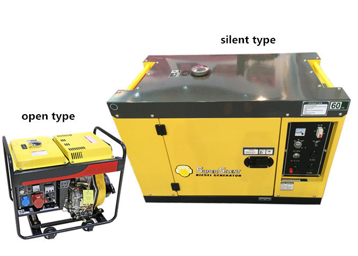 AC Single / Three Phase Small Portable Generators Open / Silent Type ...
