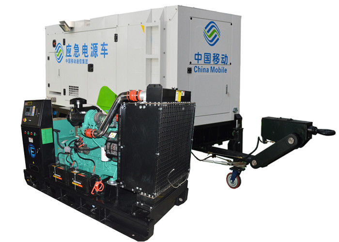 Water Cooled Wheels Mounted Trailer Cummins Diesel Generators With Two ...