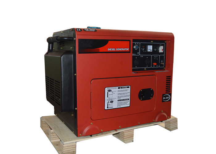 Eletric Portable Generator 5000W 5KVA Soundproof Type Generator Red